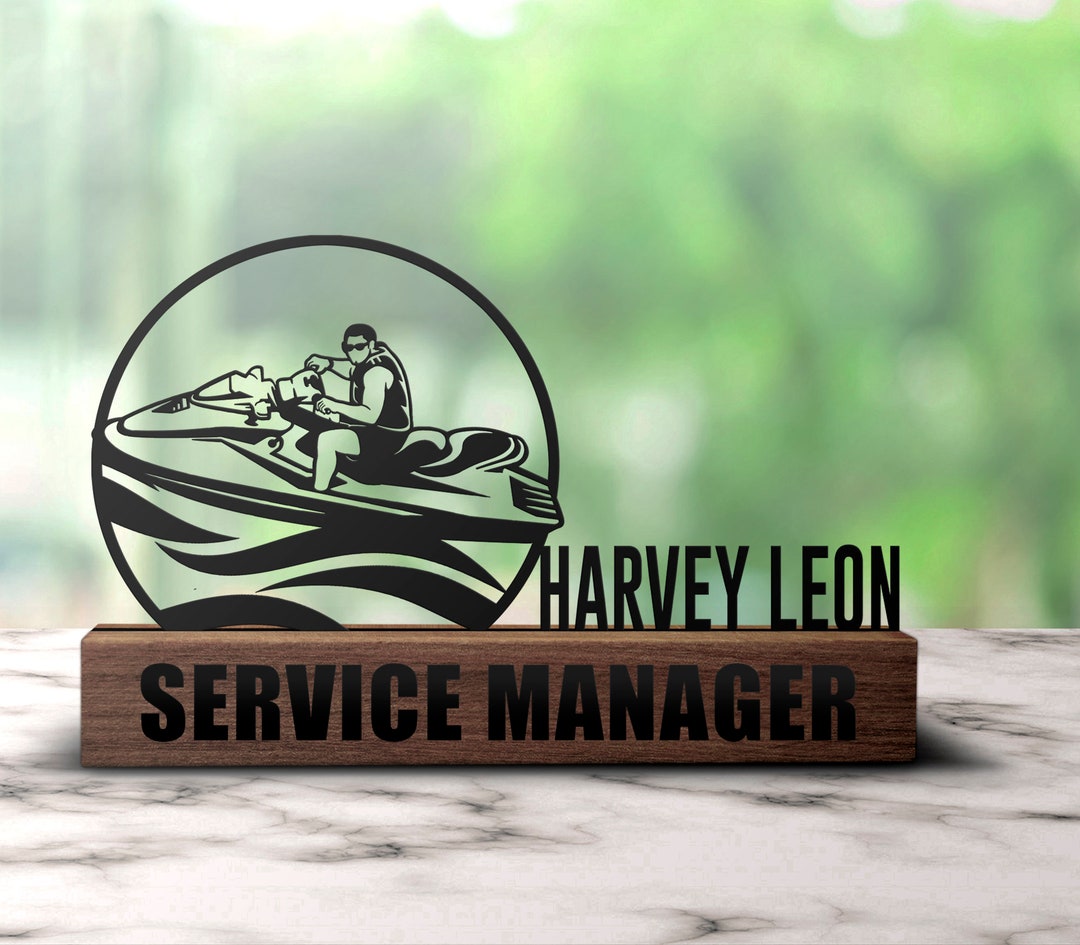 Custom Jet Skiing Desk Name Plate Wedge Personalized Water Jet Ski ...