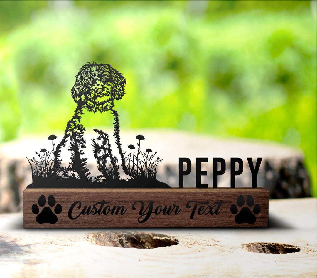 Custom Lagotto Romagnolo Dog Desk Name Plate Wedge Personalized Dog ...