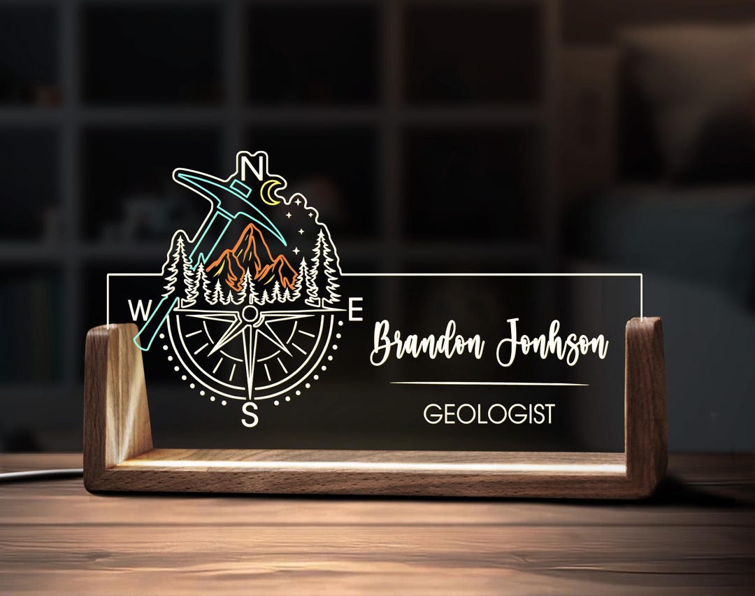 Custom Geologist Desk Name Plate Personalized Geological Engineer ...