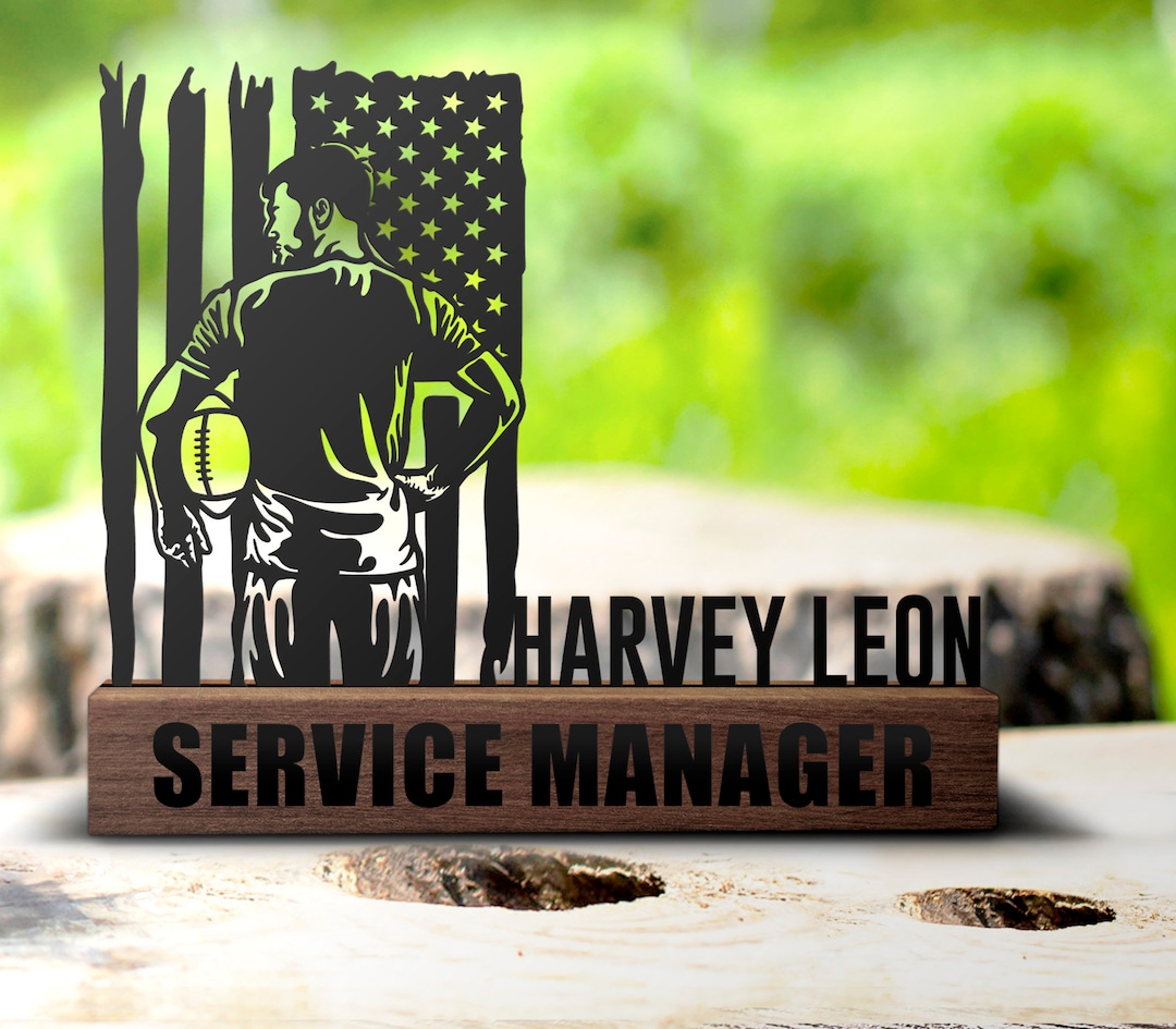 Custom Rugby Union Sport Desk Name Plate Wedge Personalized Player ...