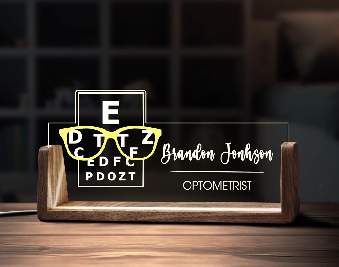 Custom Optometrist Desk Name Plate Personalized Ophthalmologist ...