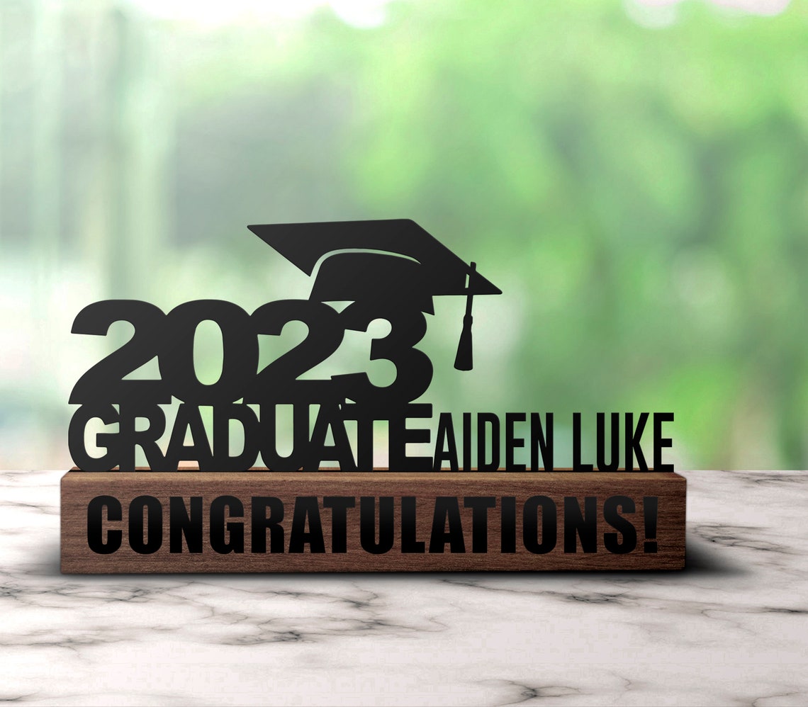 Custom Graduation Gift Desk Name Plate Wedge Personalized - Etsy