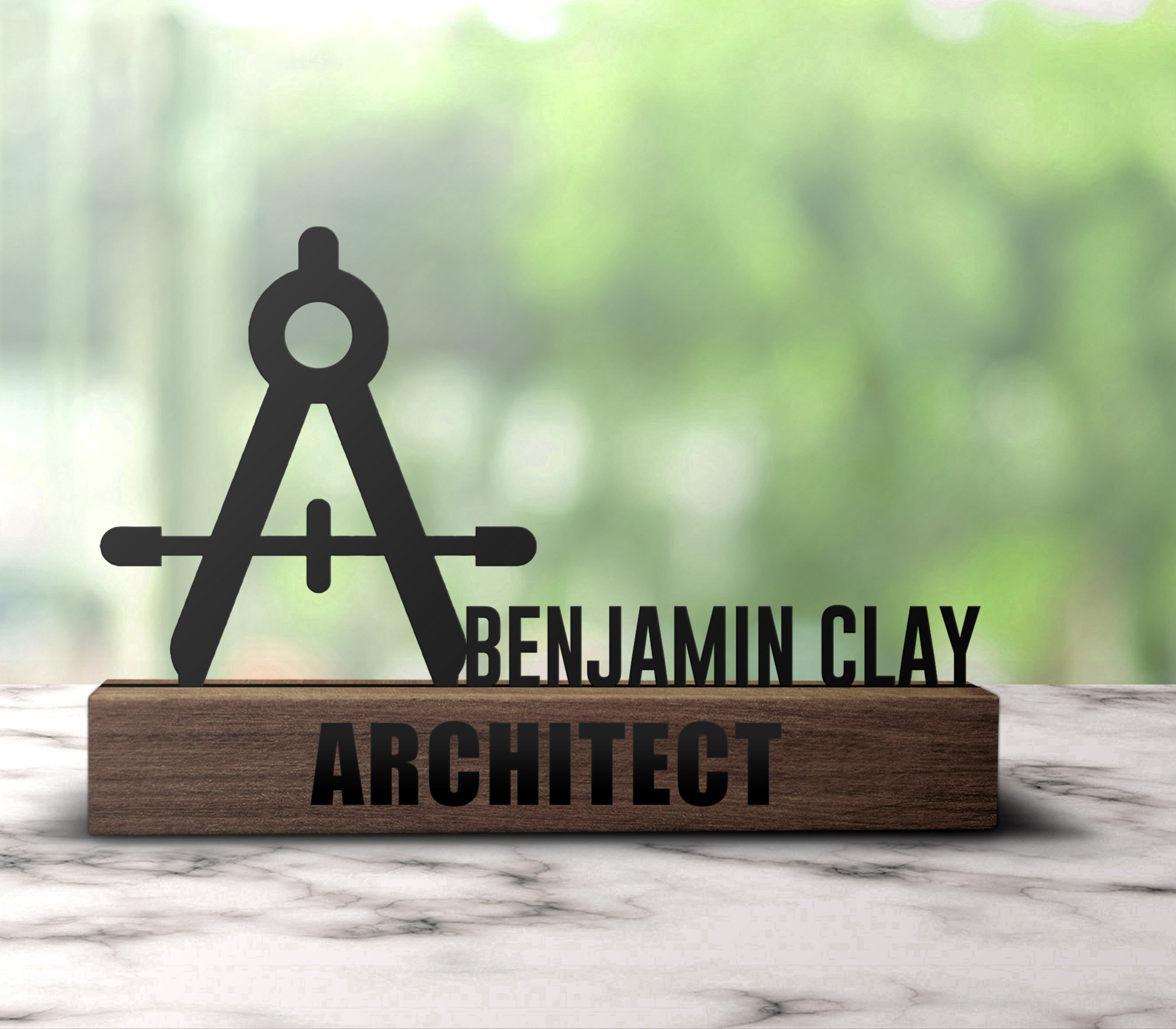 Custom Architect Desk Name Plate Wedge Personalized Architecture ...