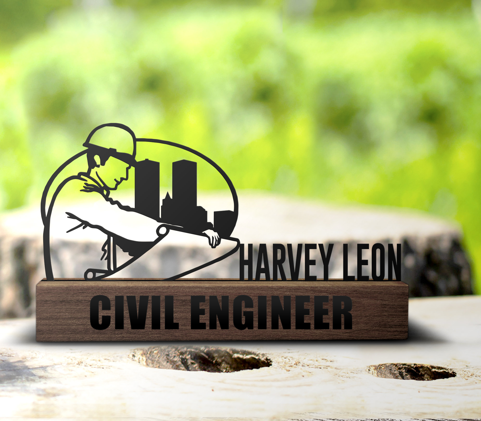 Custom Civil Engineer Desk Name Plate Wedge Personalized - Etsy UK
