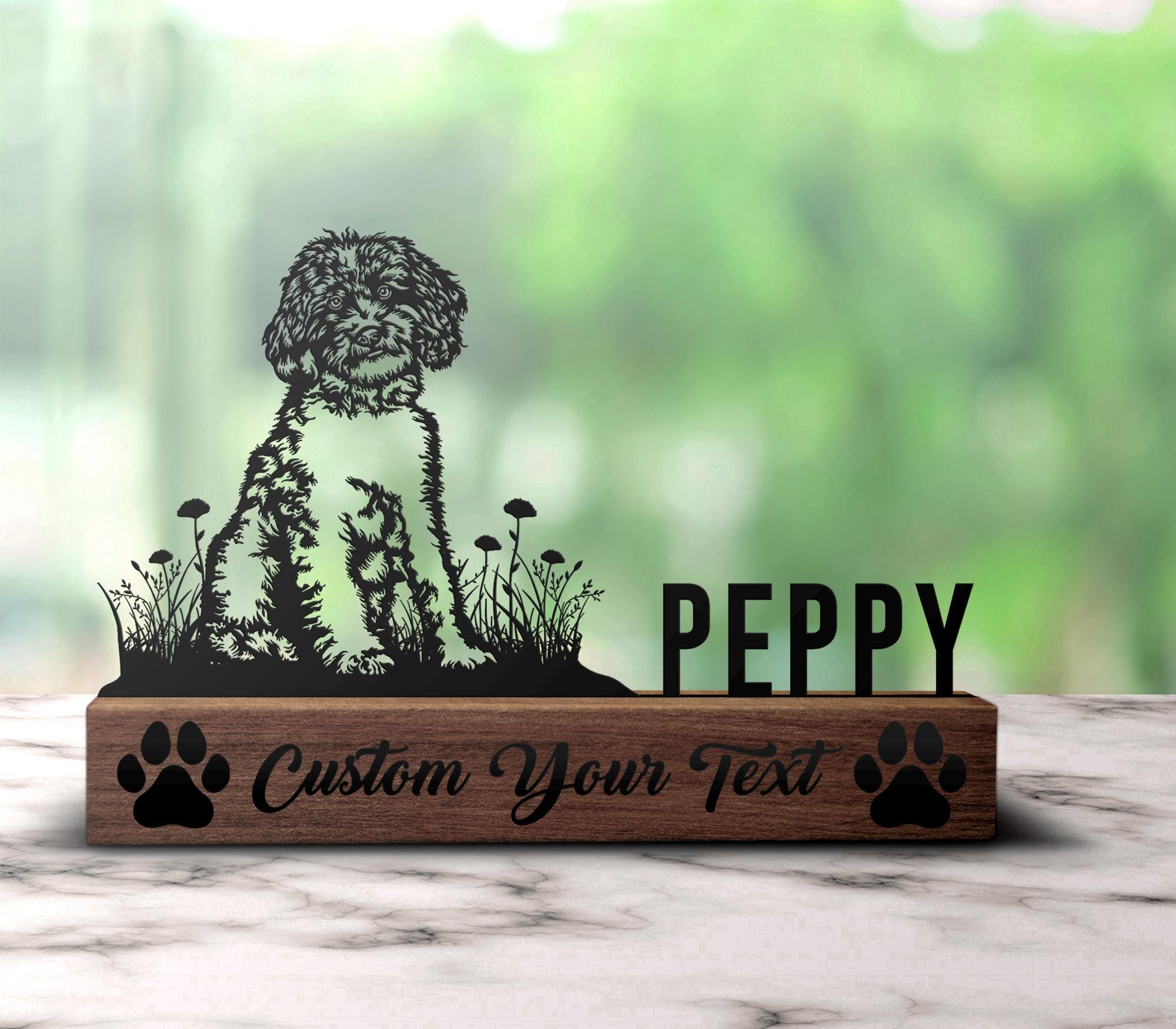 Custom Lagotto Romagnolo Dog Desk Name Plate Wedge Personalized Dog ...