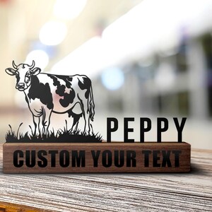 Custom Dairy Cow Desk Name Plate Wedge Personalized Calf Farmhouse ...
