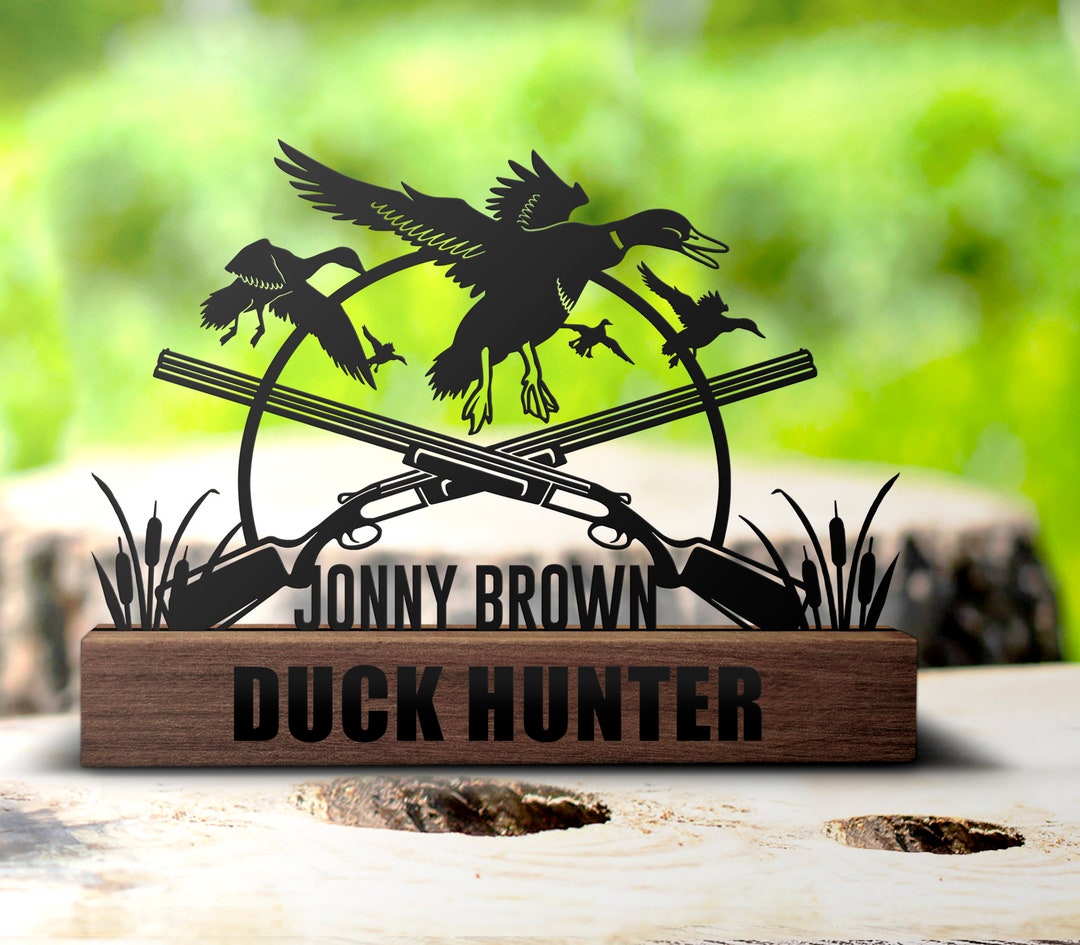 Custom Duck Hunting Desk Name Plate Wedge, Personalized Hunter ...