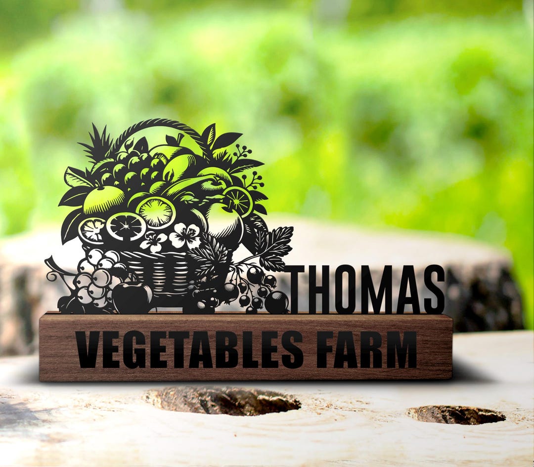 Plaque signalétique de bureau de ferme de légumes bio personnalisée ...