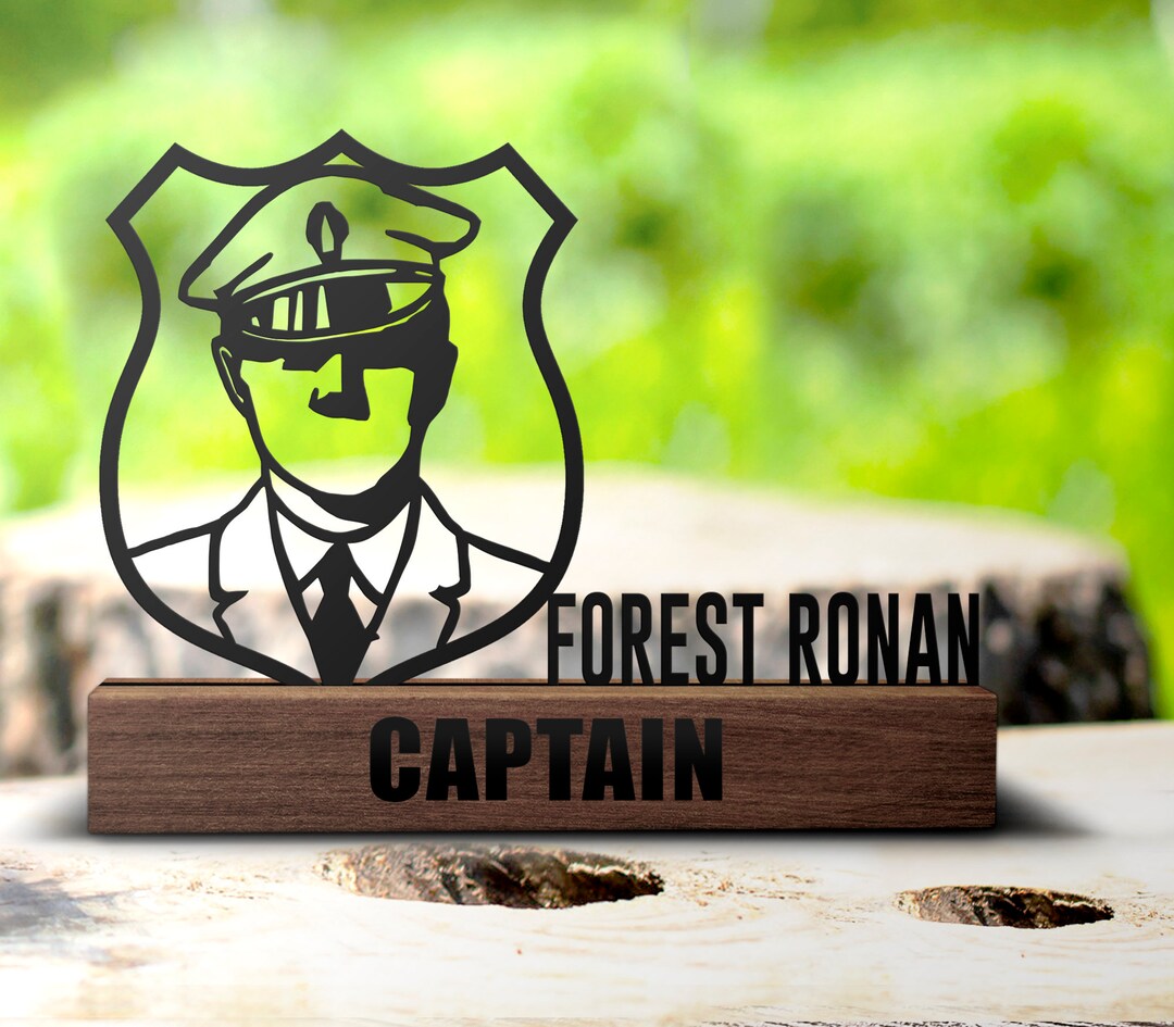 Custom Police Desk Name Plate Wedge Personalized Law Enforcement ...