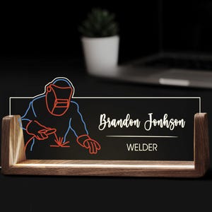 Custom Welder Desk Name Plate Personalized Construction Welding Gift ...
