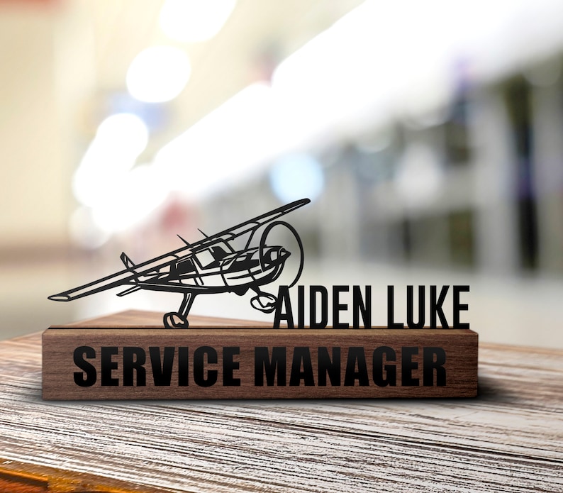Custom Airplane Desk Name Plate Wedge Personalized Pilot - Etsy