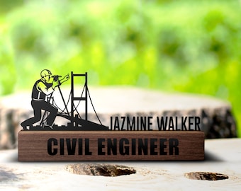 Custom Civil Engineer, Personalized Construction Engineering Nameplate ...