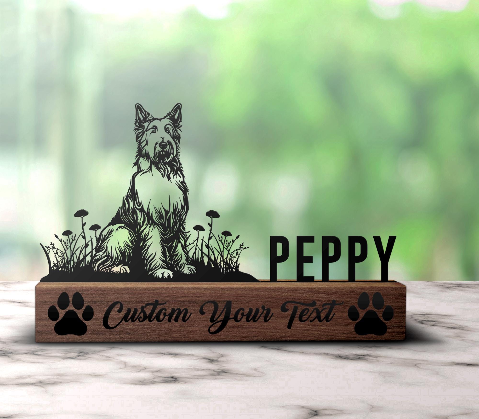 Custom Berger Picard Dog Desk Name Plate Wedge Personalized Dog Lover ...