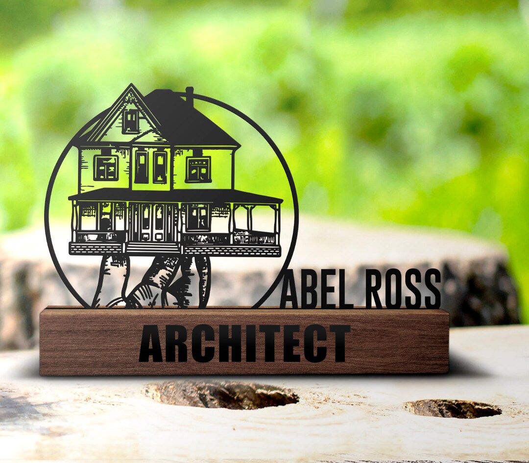 Custom Architect Desk Name Plate Wedge Personalized Architecture ...