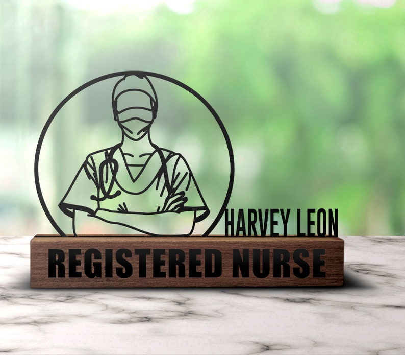 Custom Nurse Desk Name Plate Wedge Personalized Nurse - Etsy