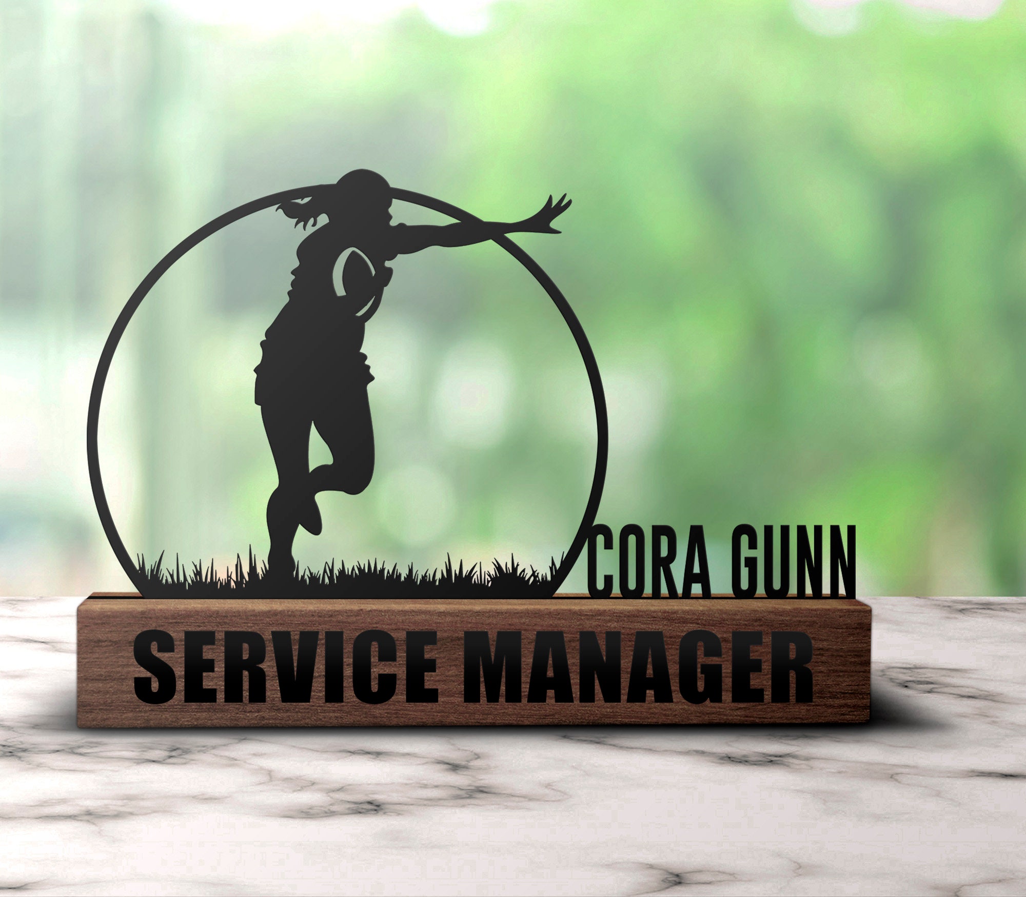 Custom Rugby Union Sport Desk Name Plate Wedge Personalized - Etsy