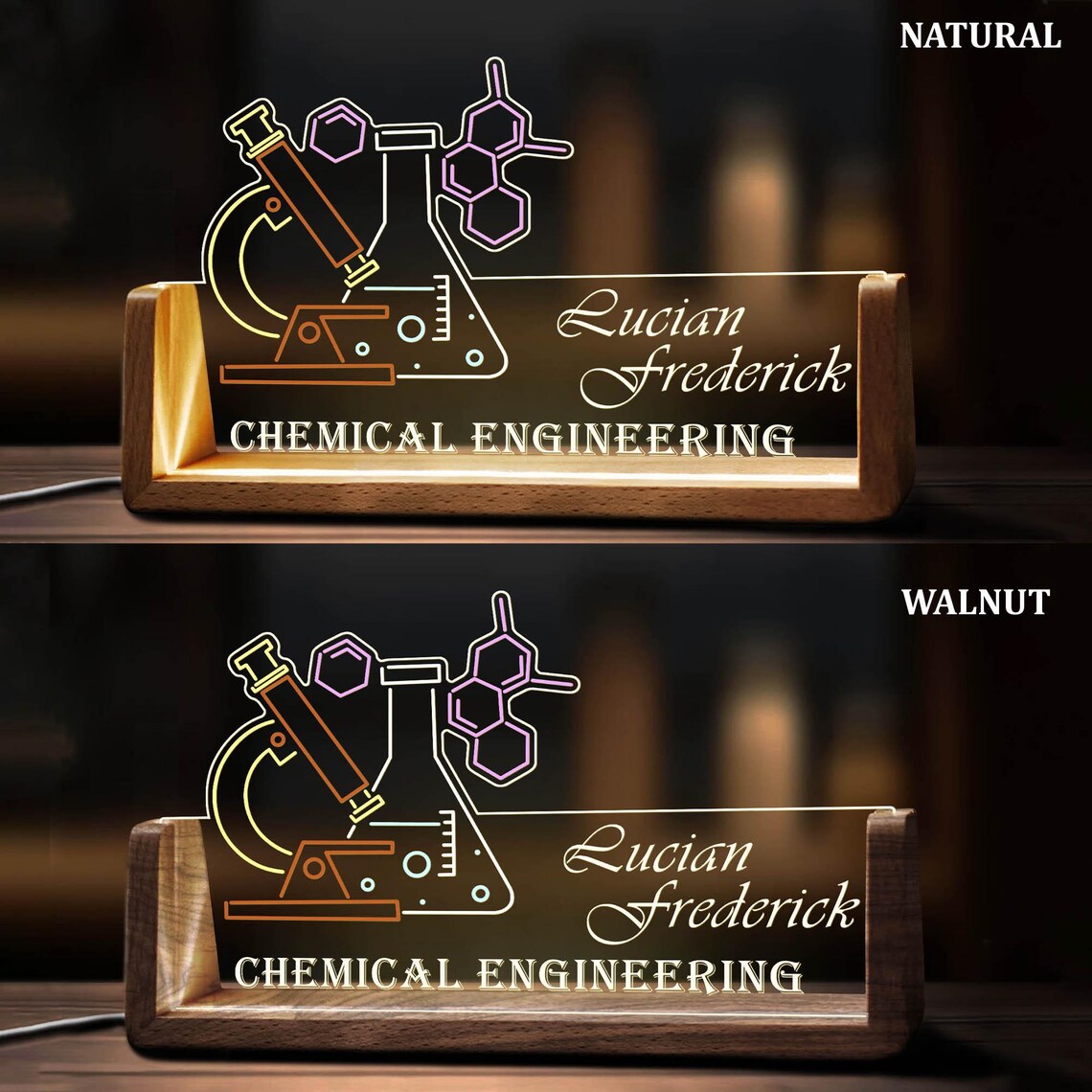 Custom Chemical Engineer Desk Name Plate Personalized Chemical Teacher ...