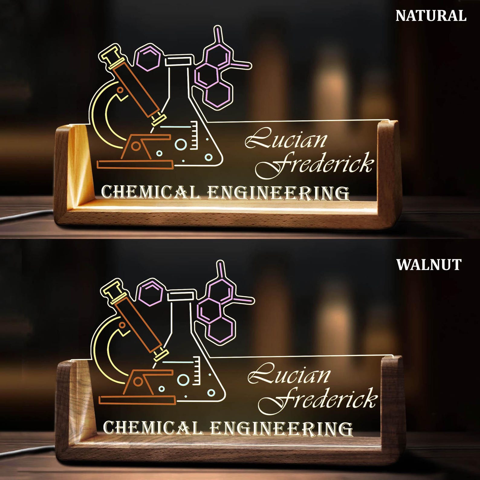 Custom Chemical Engineer Desk Name Plate Personalized Chemical Teacher ...