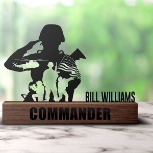 Custom Soldier Military Desk Name Plate Wedge Personalized American ...