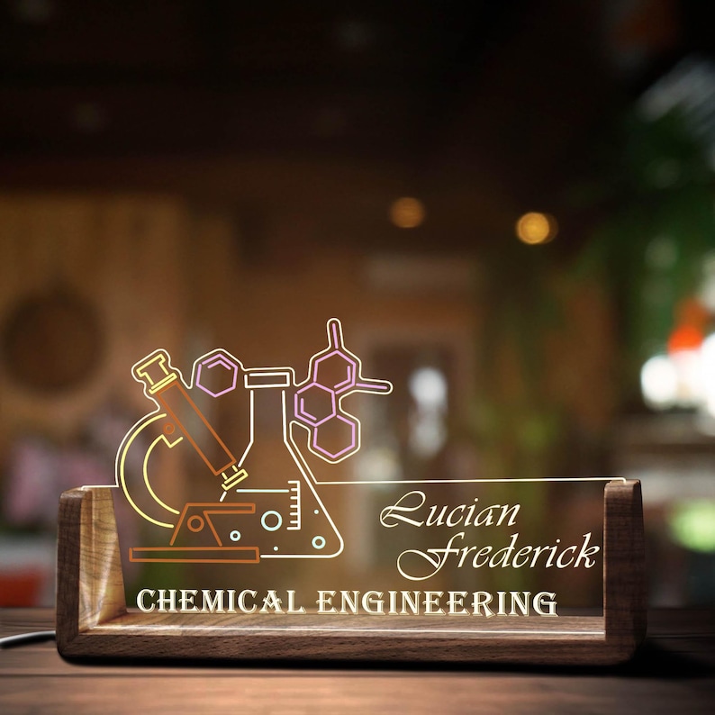 Custom Chemical Engineer Desk Name Plate Personalized Chemical Teacher ...