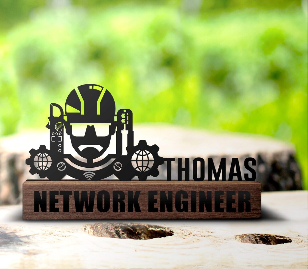 Custom Network Architect Desk Name Plate Wedge Personalized Engineer ...