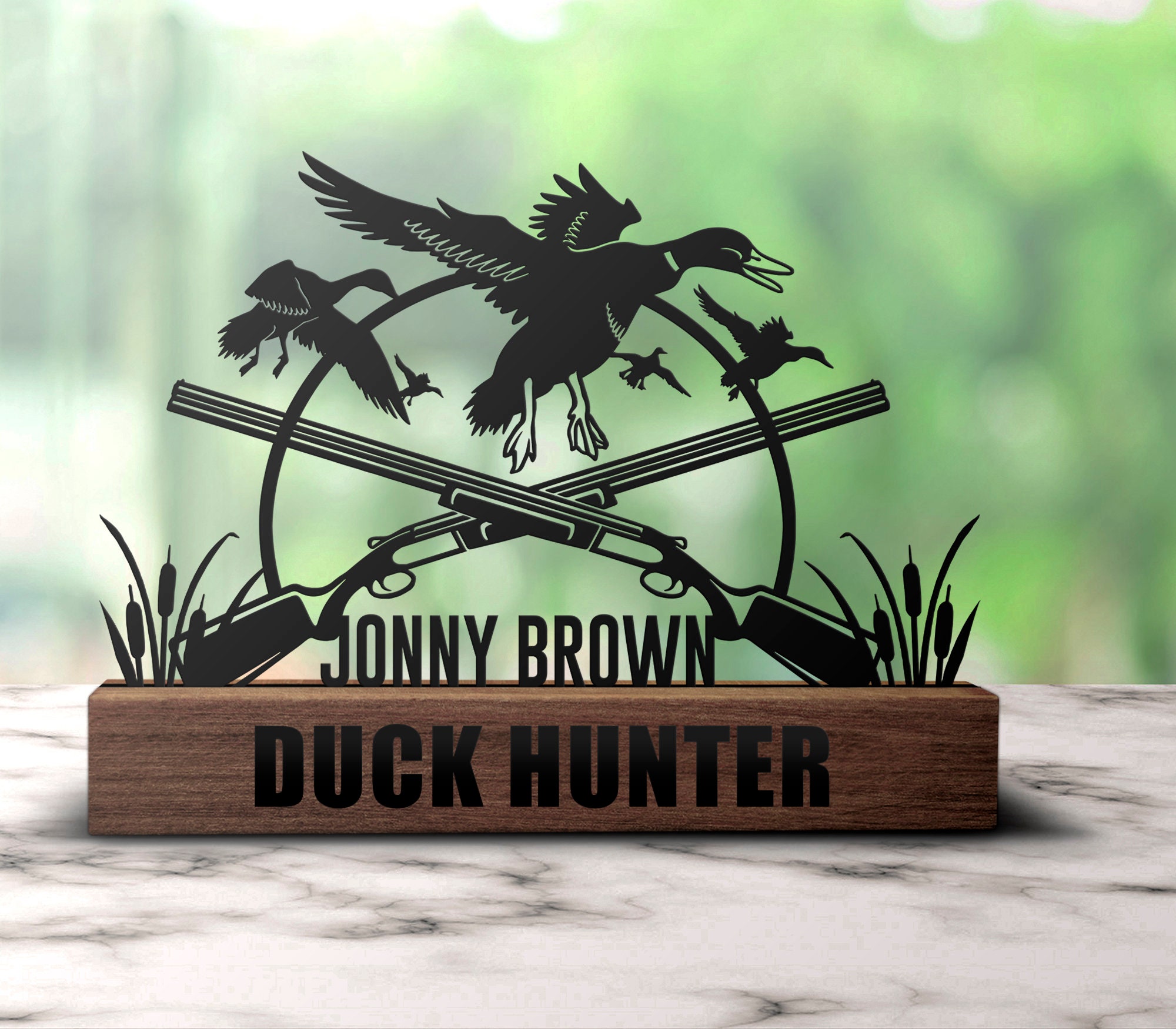 Custom Duck Hunting Desk Name Plate Wedge, Personalized Hunter ...