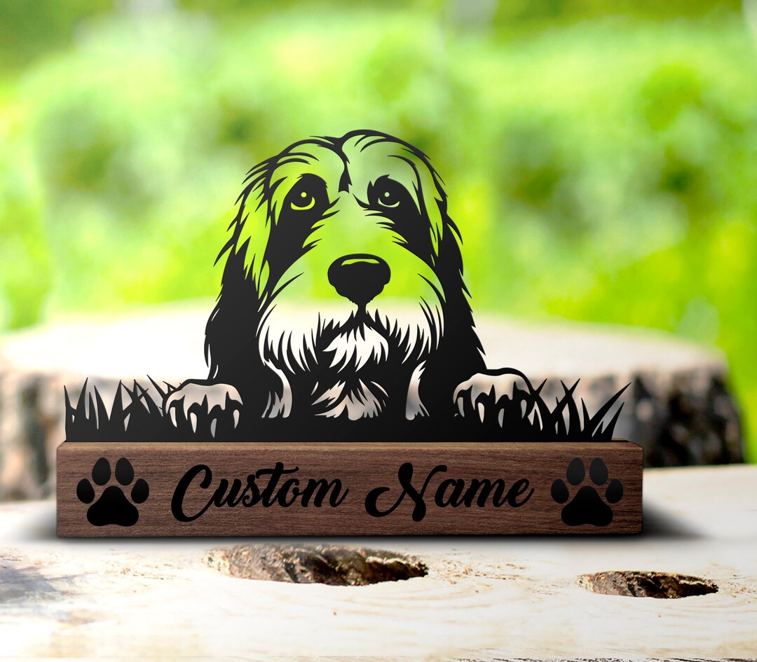 Custom Petit Basset Griffon Vendeen Desk Name Plate Wedge Personalized ...