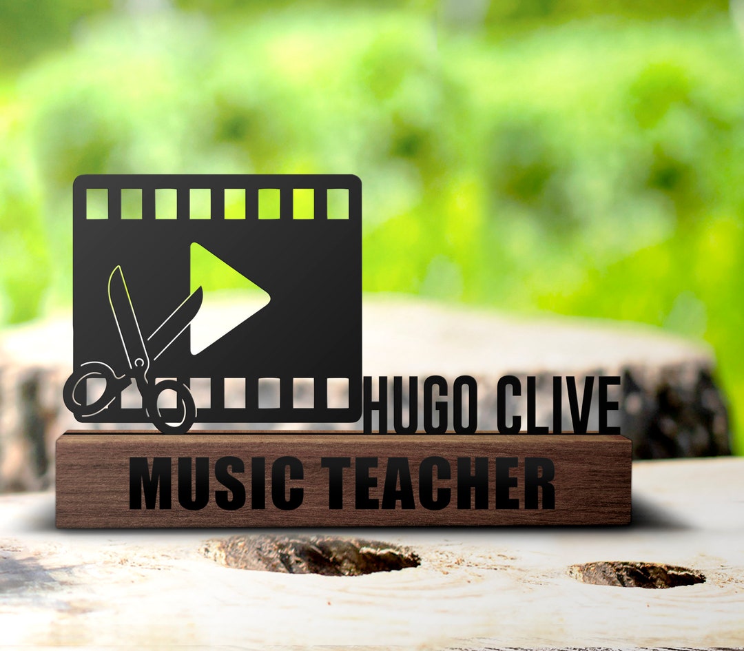 Custom Film Editor Desk Name Plate Wedge Personalized Editor Nameplate ...