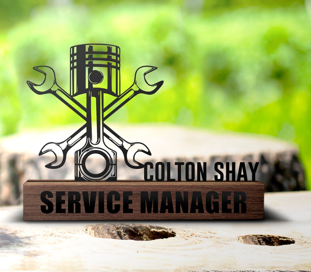 Custom Mechanic Desk Name Plate Wedge Personalized Mechanic Gift ...