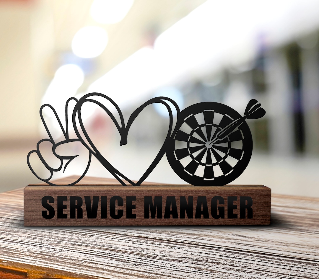 Custom Dart Desk Name Plate Wedge Personalized Dartboard Nameplate ...