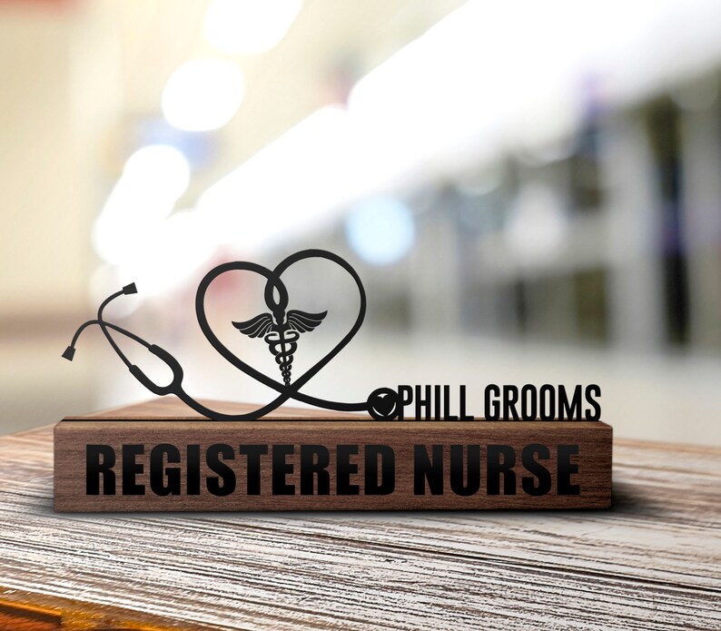 Custom Nurse Desk Name Plate Wedge Personalized Nurse - Etsy