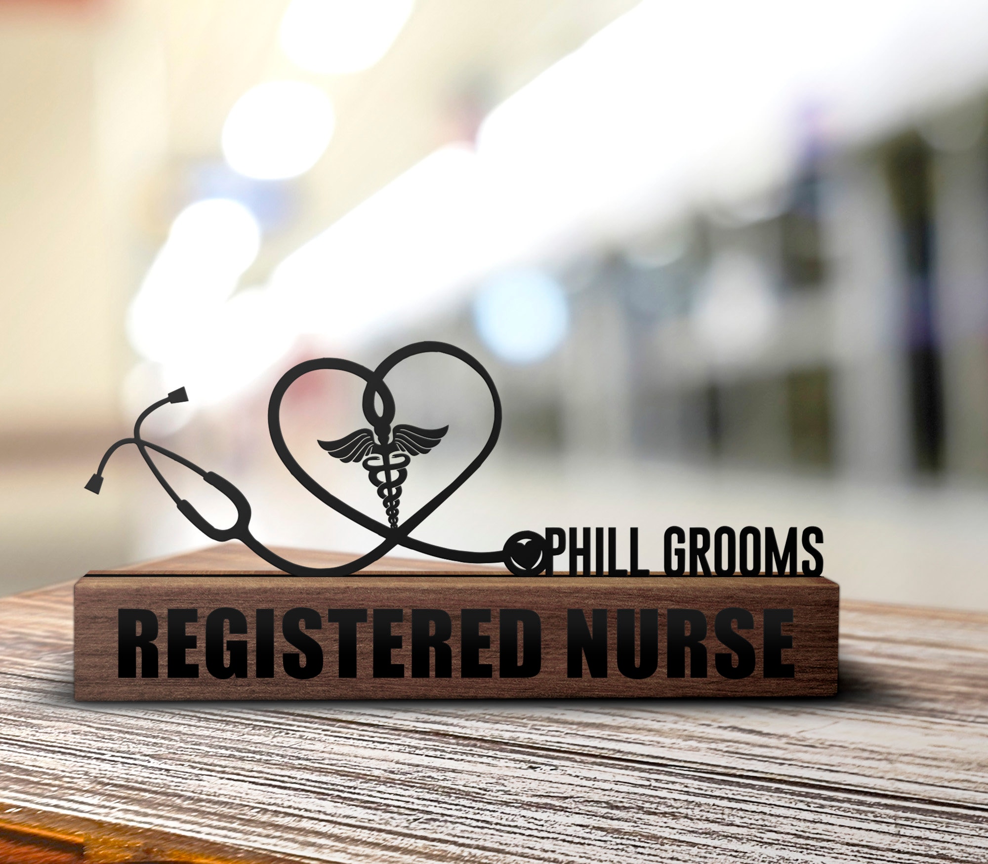 Custom Nurse Desk Name Plate Wedge Personalized Nurse - Etsy