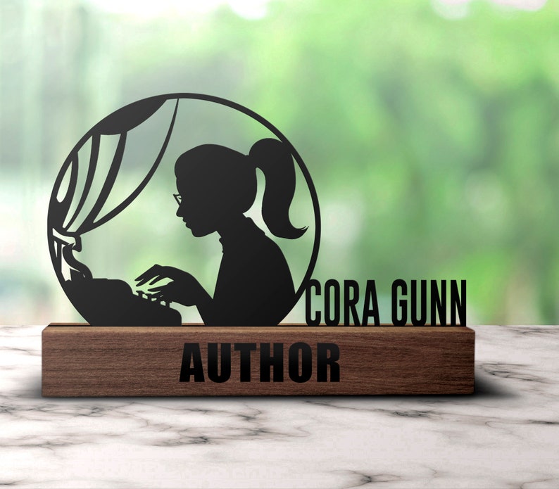 Custom Writer Desk Name Plate Wedge Personalized Writing - Etsy