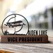 Custom Airplane Desk Name Plate Wedge Personalized Pilot Nameplate ...