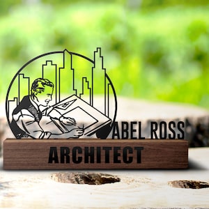 Custom Architect Desk Name Plate Wedge Personalized Architecture ...