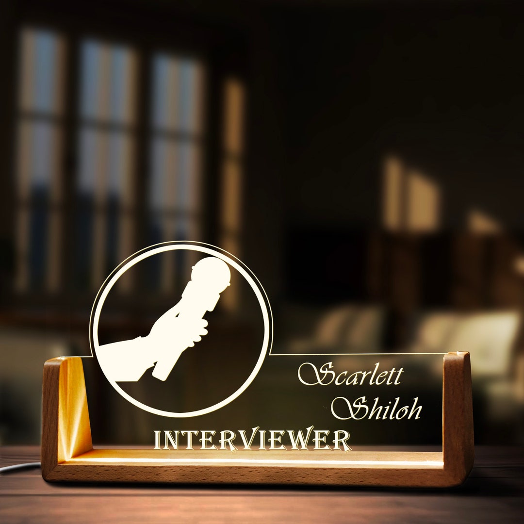 Custom Interviewer Desk Name Plate Personalized Admitting Interviewer ...