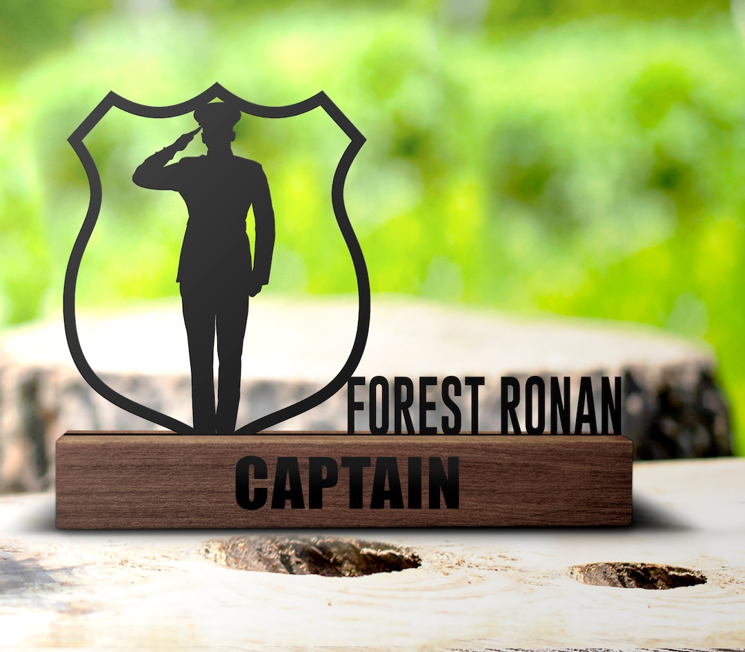 Custom Police Desk Name Plate Wedge Personalized Law Enforcement ...