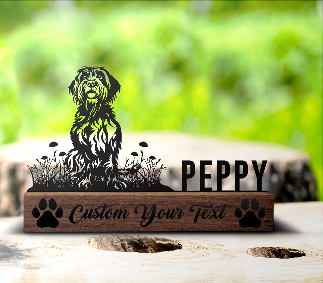 Custom Wirehaired Pointing Griffon Desk Name Plate Wedge Personalized ...
