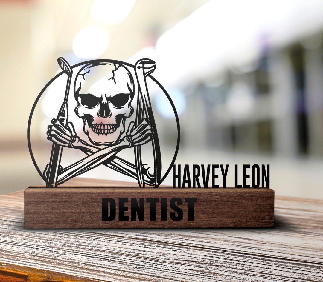 Custom Dentist Desk Name Plate Wedge Personalized Dentist Gift ...