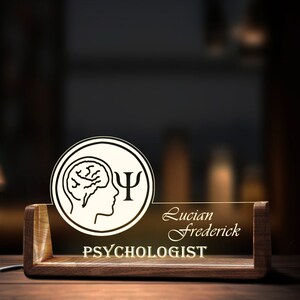 Custom Psychologist Desk Name Plate Personalized Psychology Professor ...