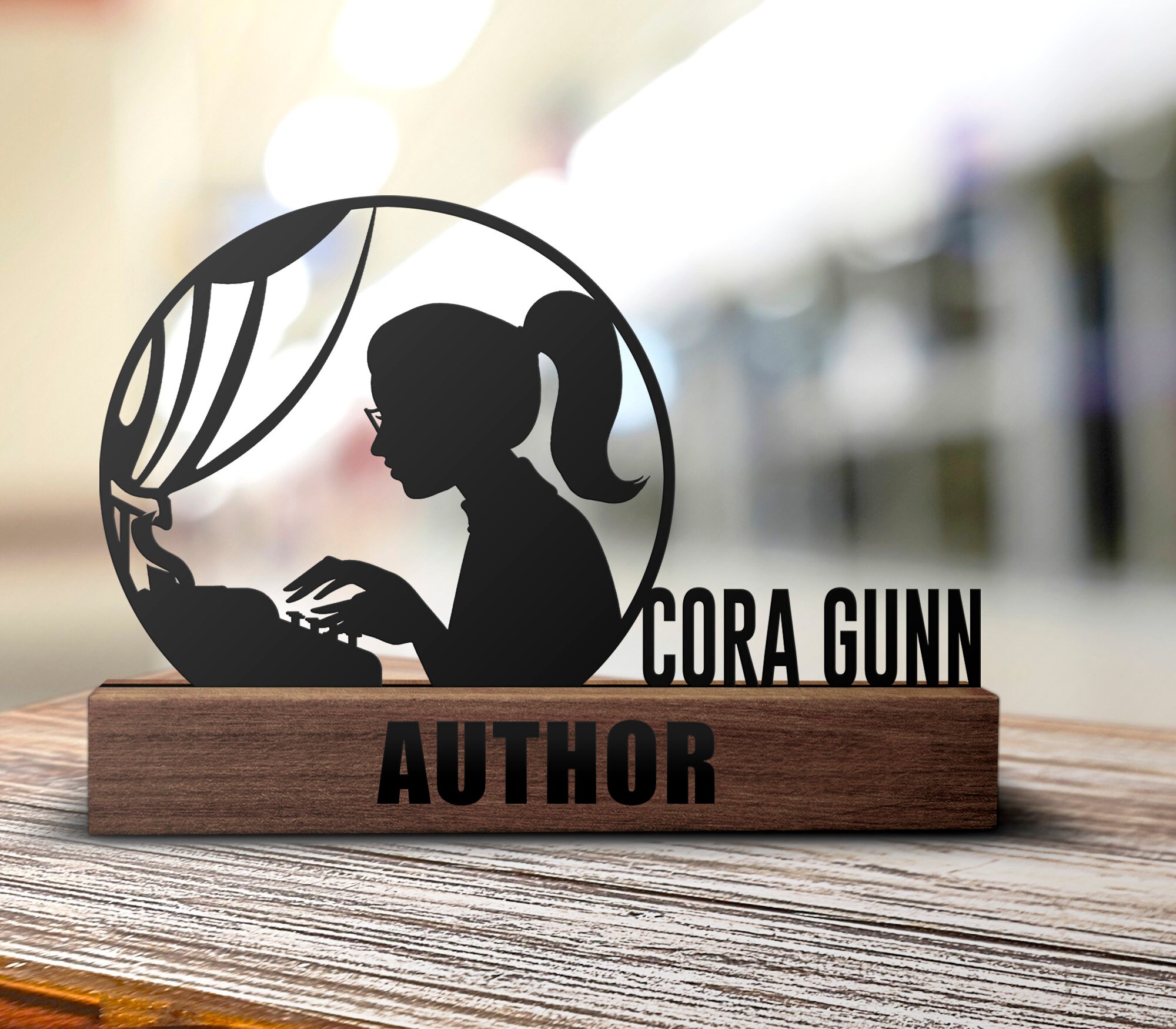 Custom Writer Desk Name Plate Wedge Personalized Writing - Etsy