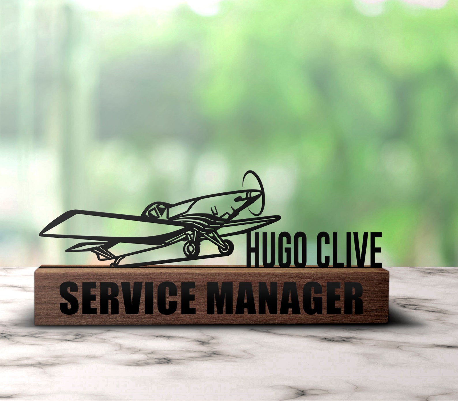 Custom Airplane Desk Name Plate Wedge Personalized Pilot - Etsy