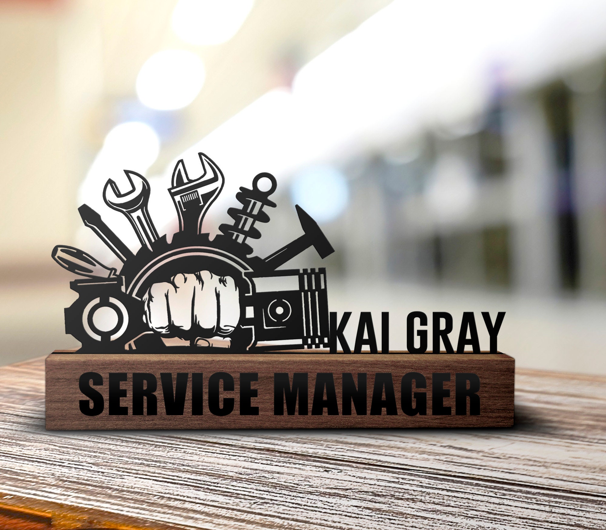 Custom Mechanic Desk Name Plate Wedge Personalized Mechanic - Etsy ...