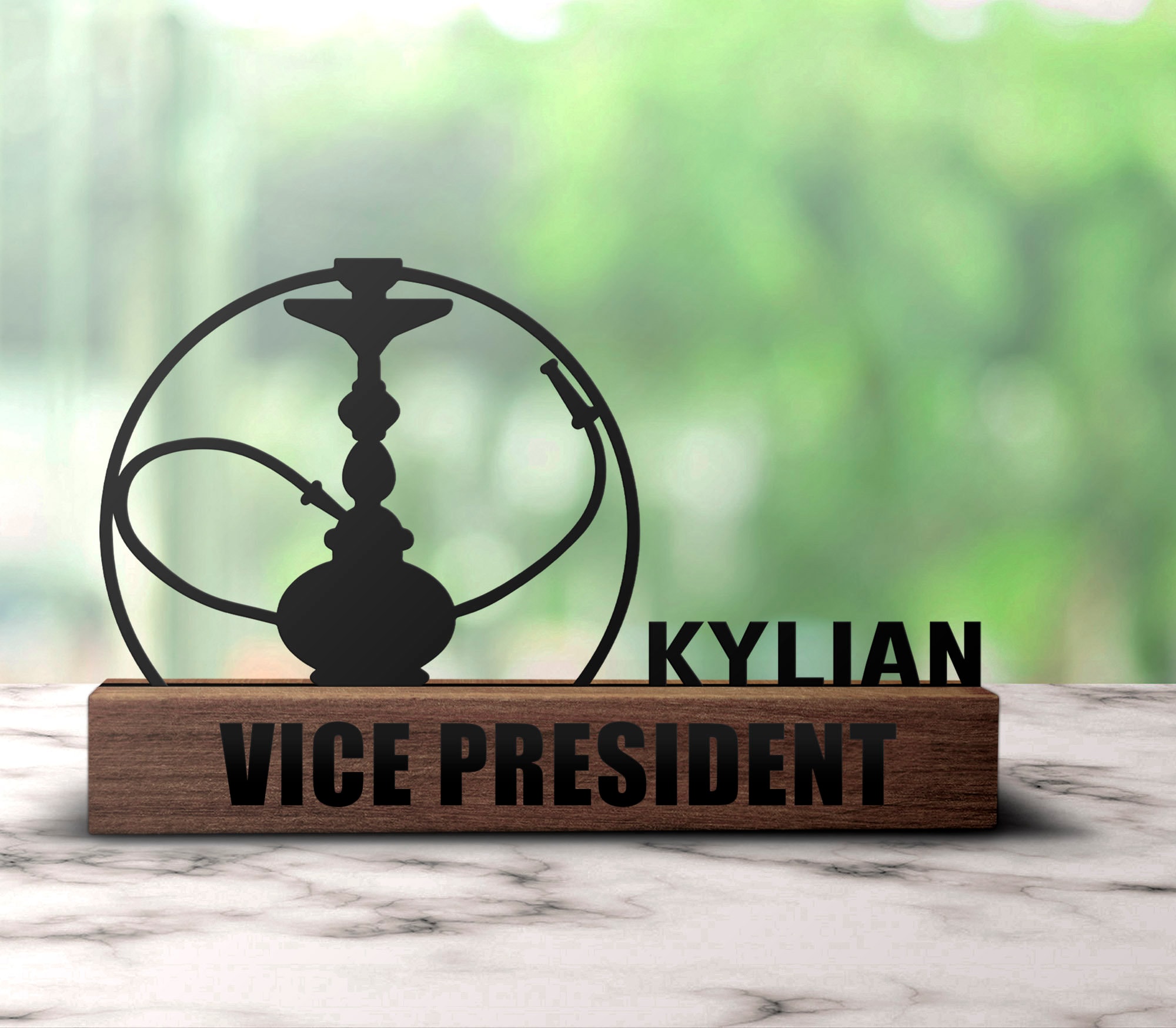 Custom Shisha Hookah Desk Name Plate Wedge Personalized Smoke - Etsy UK