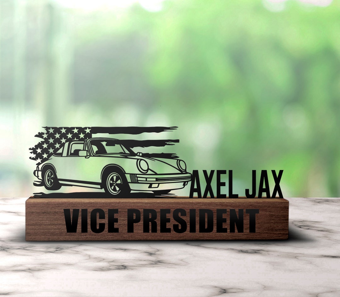 Custom Classic Muscle Car Desk Name Plate Wedge,personalized US Garage ...