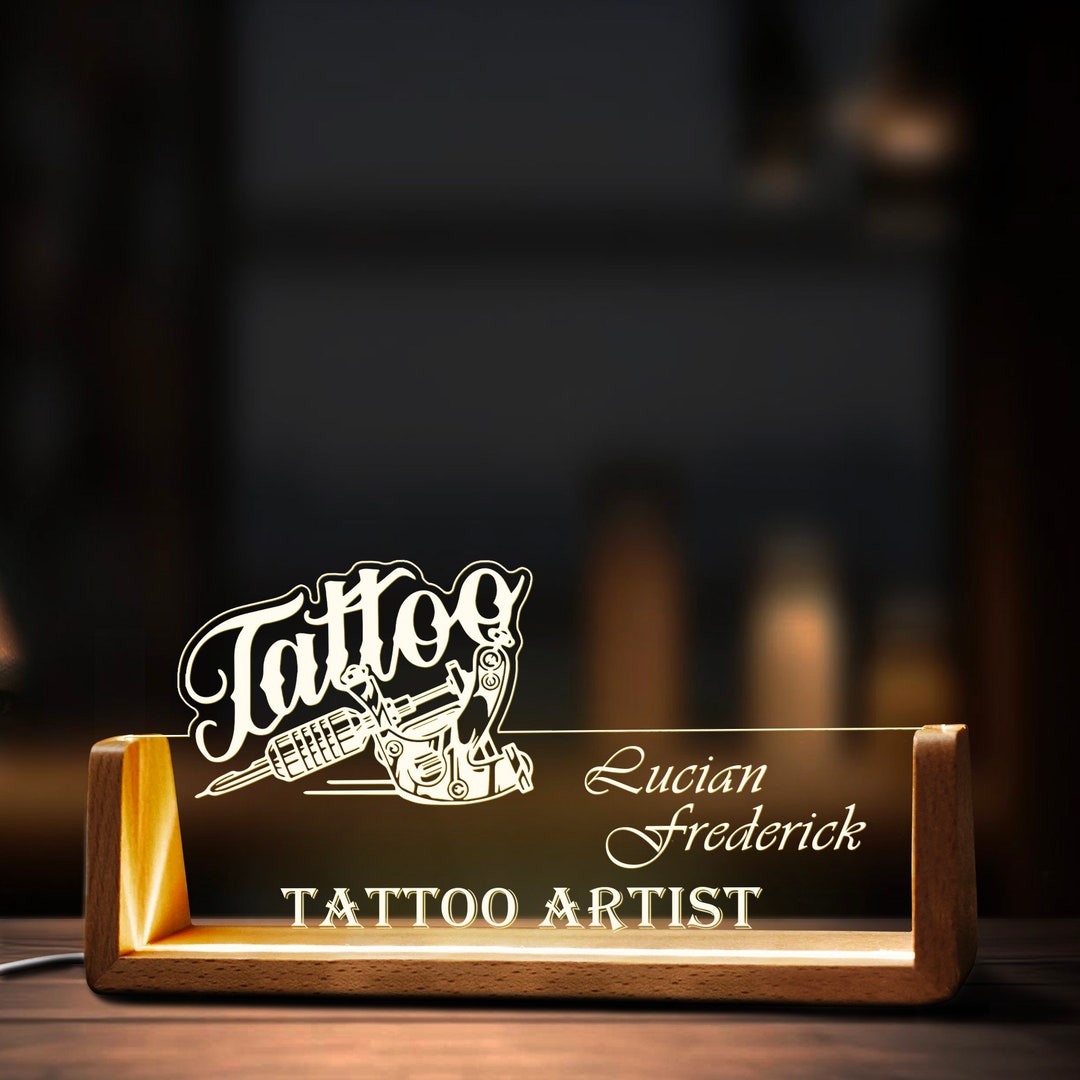 Custom Tattoo Artist Name Plate Personalized Ink Studio LED Light ...