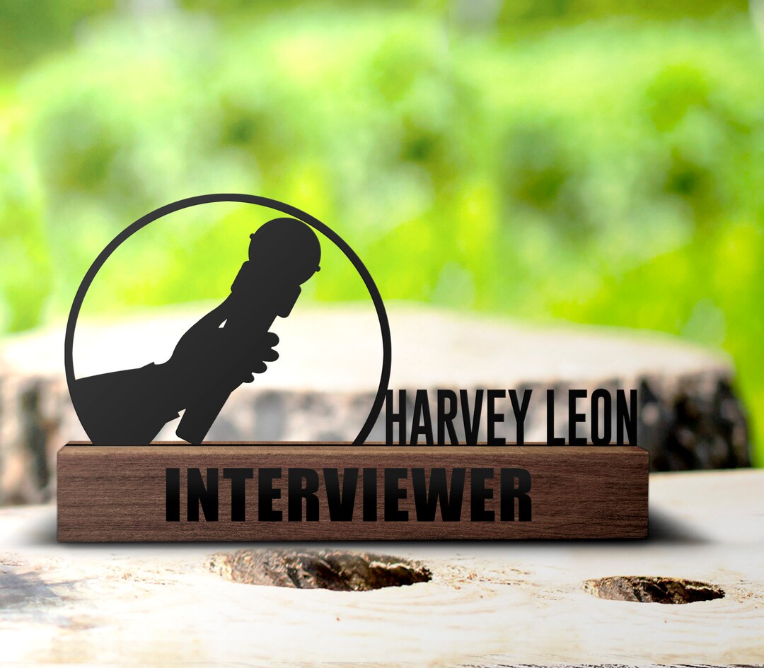 Custom Interviewer Desk Name Plate Wedge Personalized Admitting ...