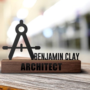 Custom Architect Desk Name Plate Wedge Personalized Architecture ...