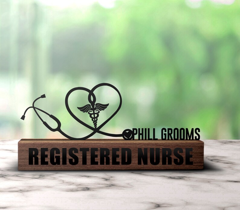 Custom Nurse Desk Name Plate Wedge Personalized Nurse - Etsy