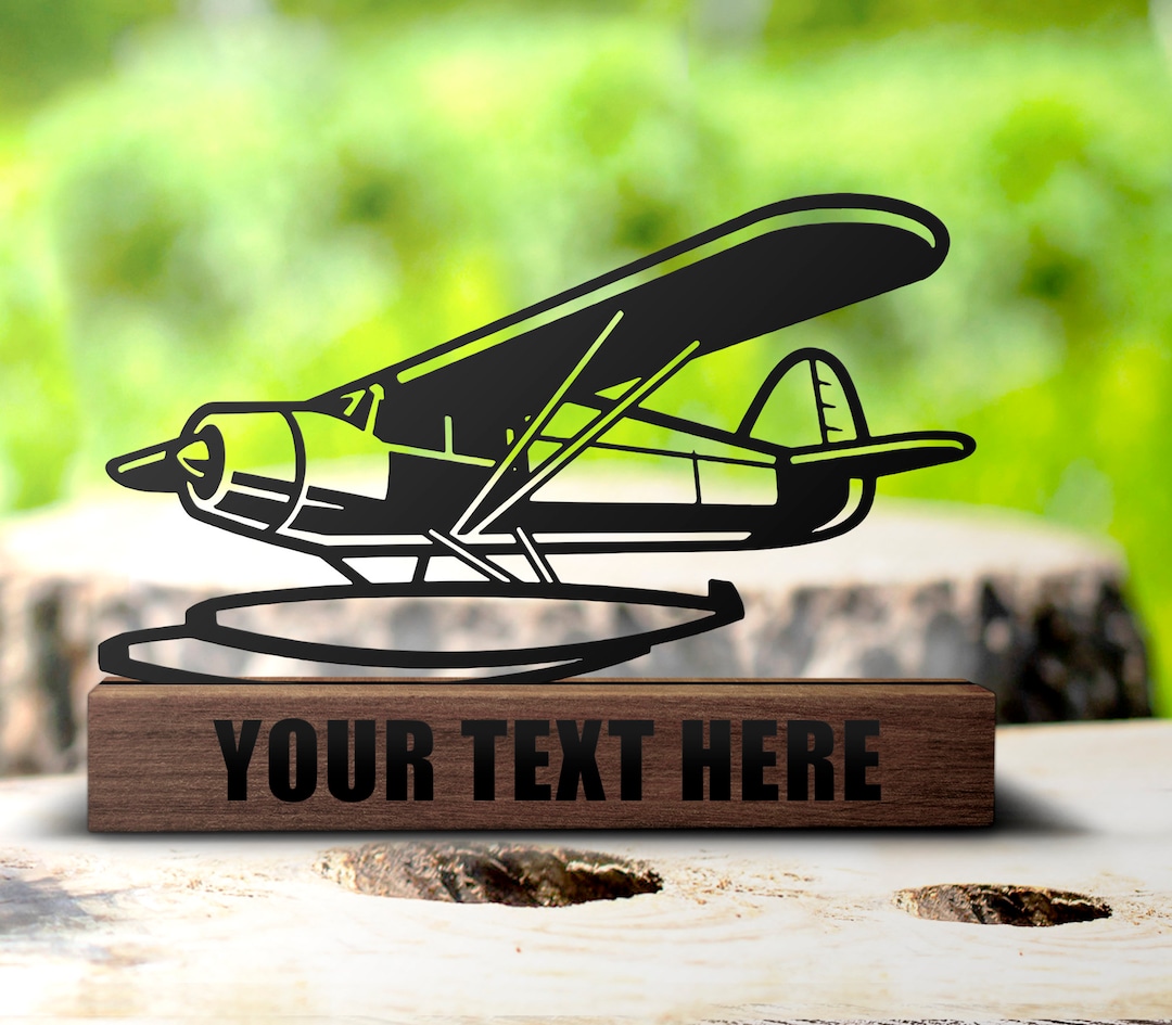 Custom Airplane Desk Name Plate Wedge Personalized Pilot Nameplate ...